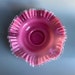 Vintage Fenton Pink and White Silvercrest 11" Bowl With Ruffle Lip - Etsy