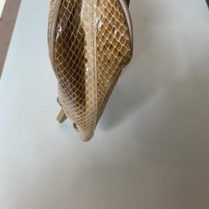 1980s Snake Skin Clutch With Shoulder Strap Brown by Clemente - Etsy