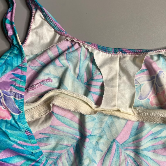 Vintage Bathing Suit 70s 80s Swimwear Tropical Floral… - Gem