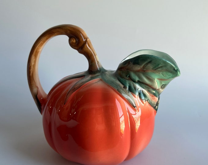 Italian Pitcher Vase Red Tomato Shape With Twig Handle 7" - Etsy