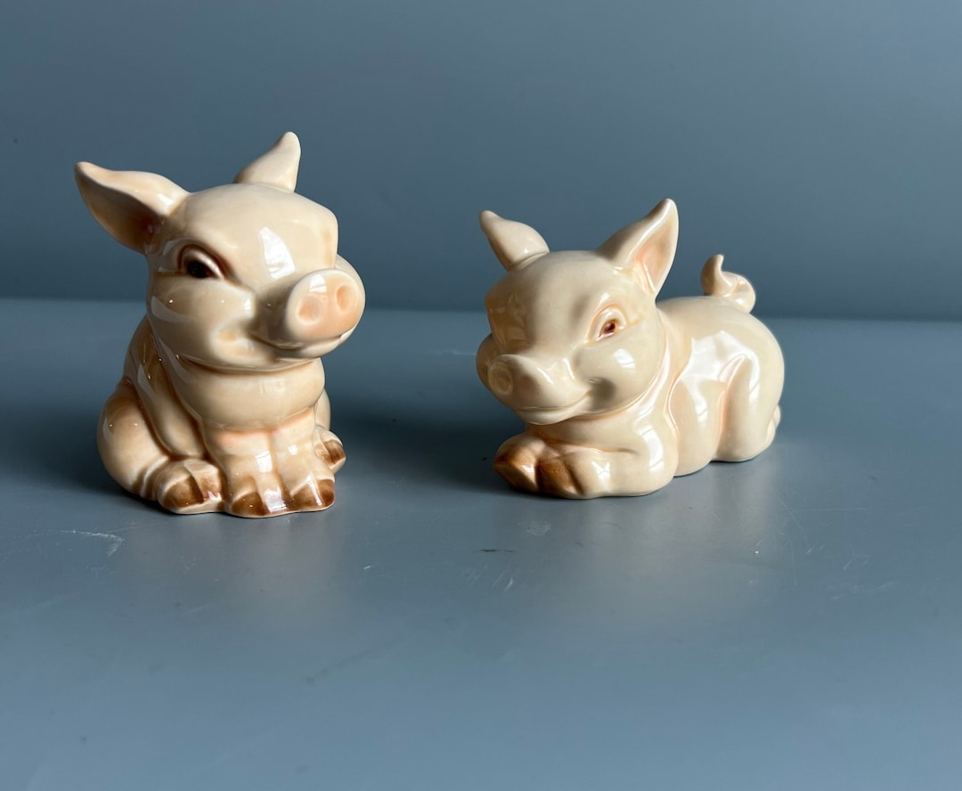 Goebel Pigs Pink Ceramic Pig Set of 2 West Germany 32050 and 32051 - Etsy