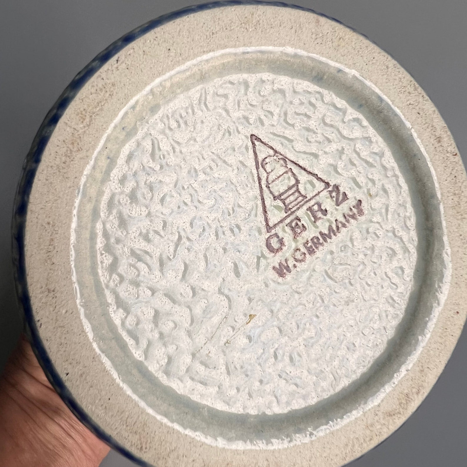 Gerz Beer Stein W Germany Cobalt Blue and Gray Ein Volles Glas - Etsy