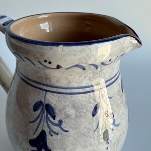 Vintage Italian Pottery Pitcher Deruta, Italy White and Blue 6 Signed ...