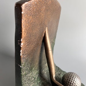 Golf Club and Ball Sculpture Bookend by John Cutrone for Austin ...