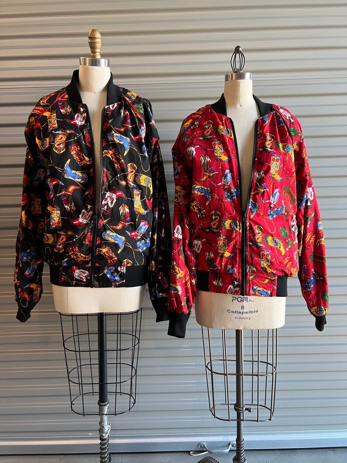 1980s Red Western Jacket With Fancy Cowboy Boots Over Size | Etsy