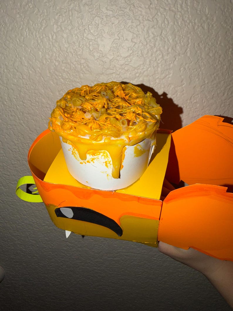 Cheesy Macaroni Themed Paper Dragon Puppet - Etsy