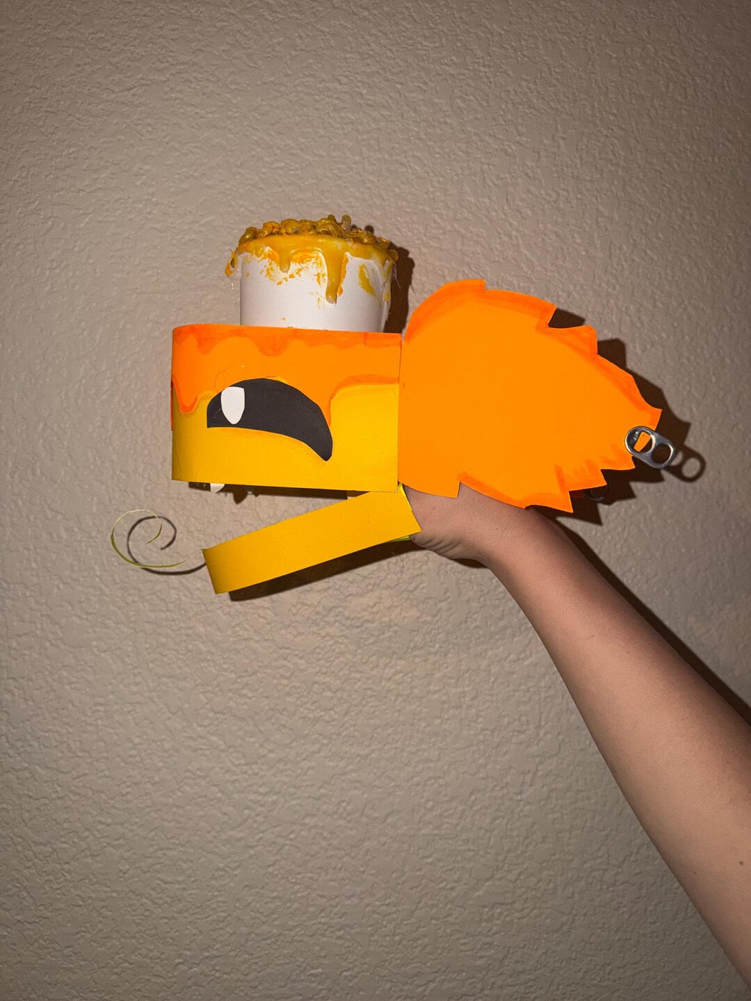 Cheesy Macaroni Themed Paper Dragon Puppet - Etsy