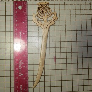 Hair Stick Scottish Thistle Dagger in Maple - Etsy