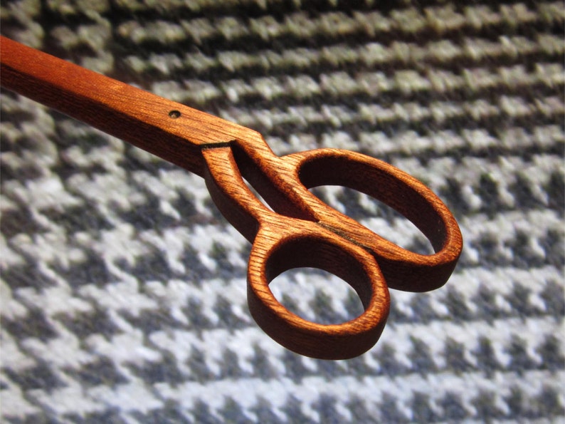Hair Stick Scissors in Mahogany Wood | Etsy