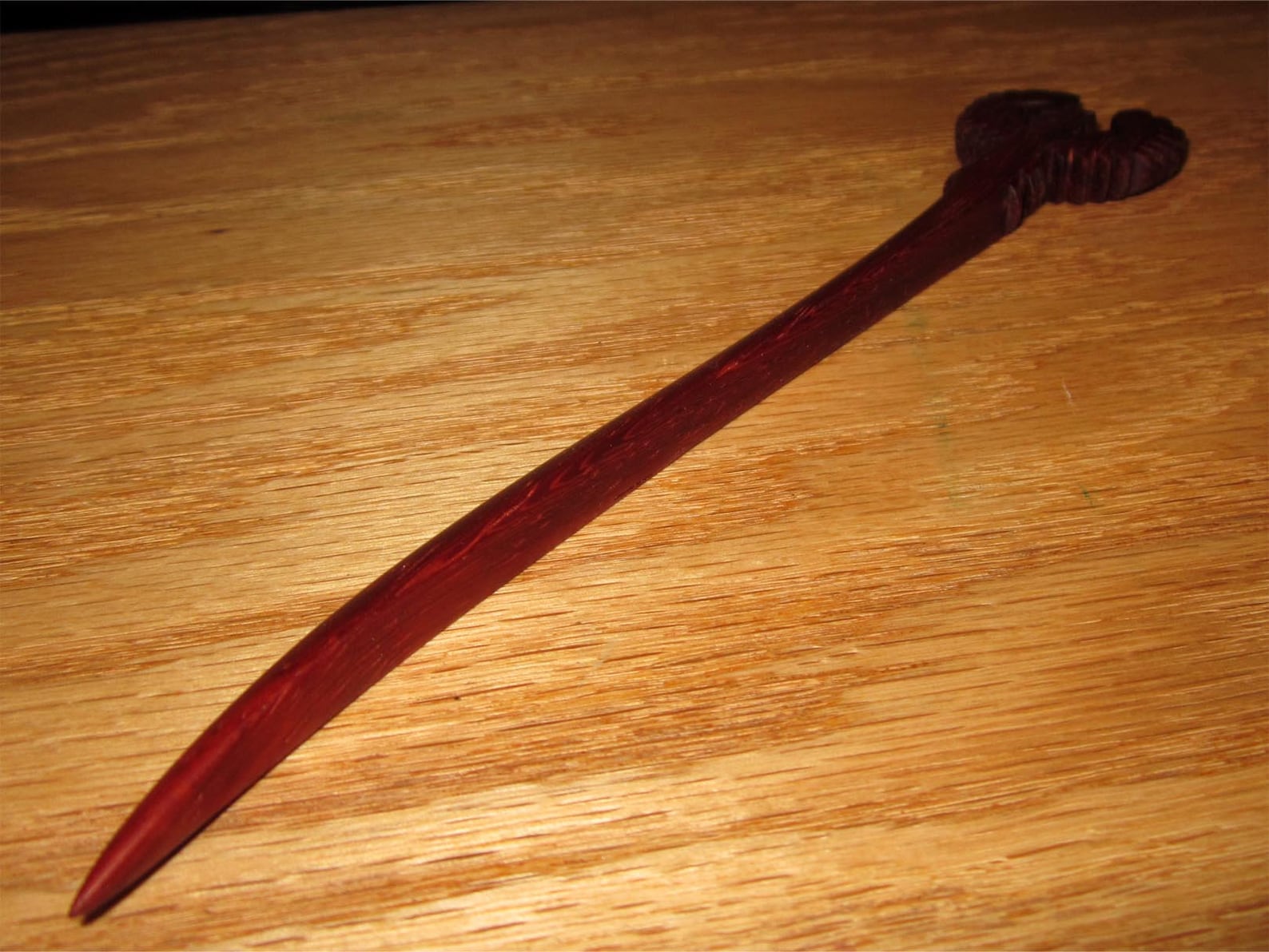 Hair Stick Phoenix Dagger in Solid Padauk | Etsy
