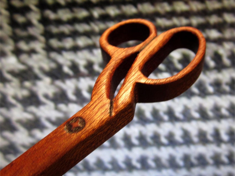 Hair Stick Scissors in Mahogany Wood | Etsy