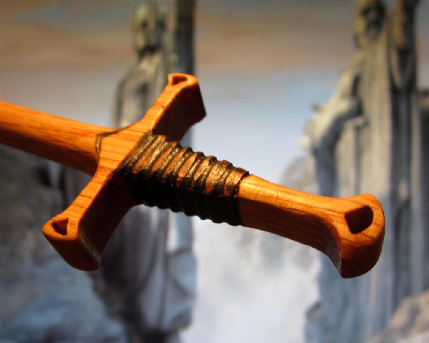 Hair Stick Fantasy Sword 1 Hair Toy in Oak | Etsy