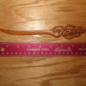 Hair Stick Dragon Dagger in Cherry Wood - Etsy