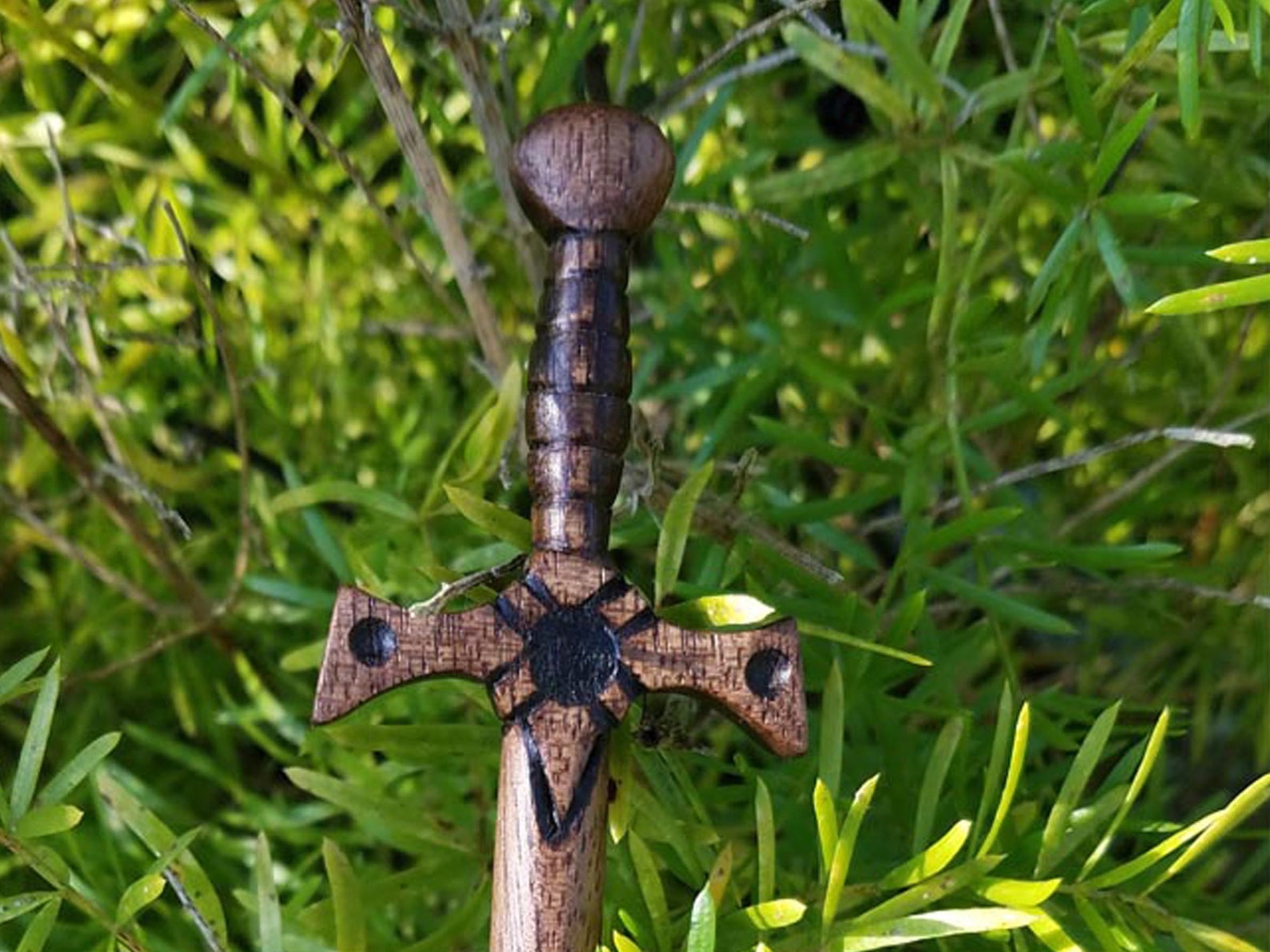 Hair Stick Fantasy Sword 9 in Walnut Wood - Etsy