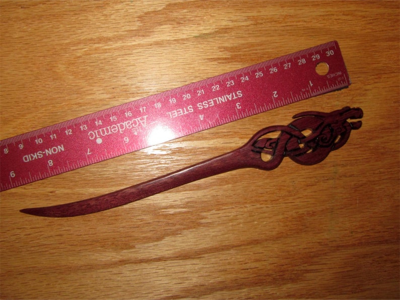 Huge Hair Stick Dragon Dagger in Purpleheart - Etsy