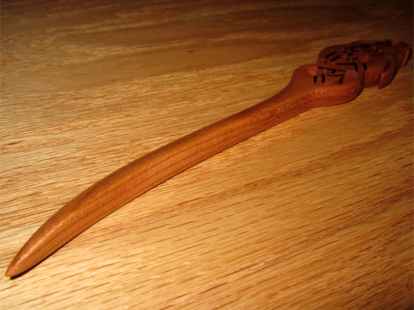 Hair Stick Dragon Dagger in Cherry Wood | Etsy