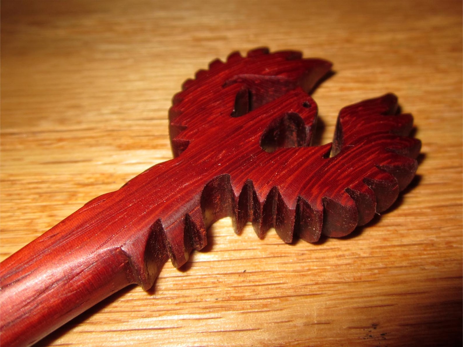 Hair Stick Phoenix Dagger in Solid Padauk | Etsy