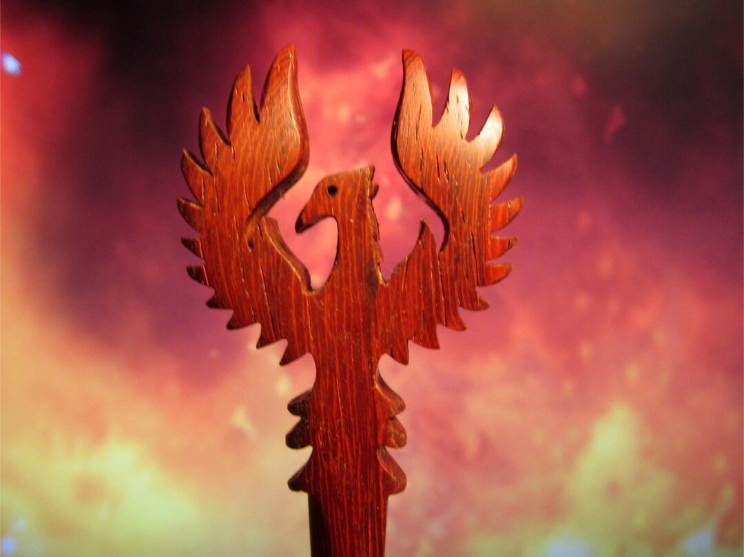 Hair Stick - Phoenix Dagger in Solid Padauk - Etsy
