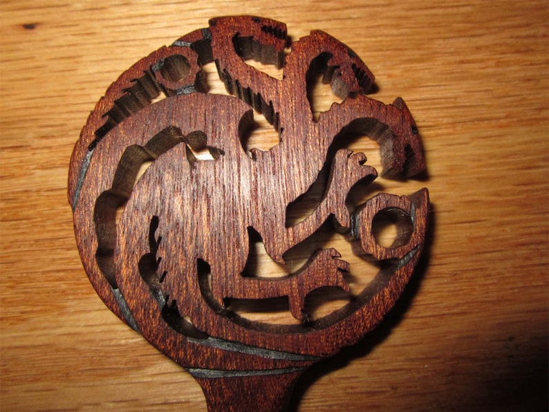 Hair Stick Three Headed Dragon Dagger Hair Toy in Mahogany - Etsy