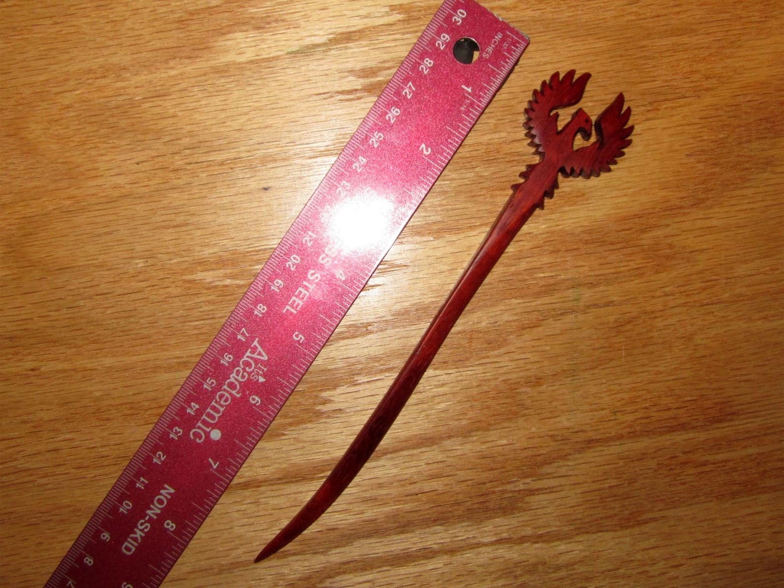 Hair Stick Phoenix Dagger in Solid Padauk | Etsy