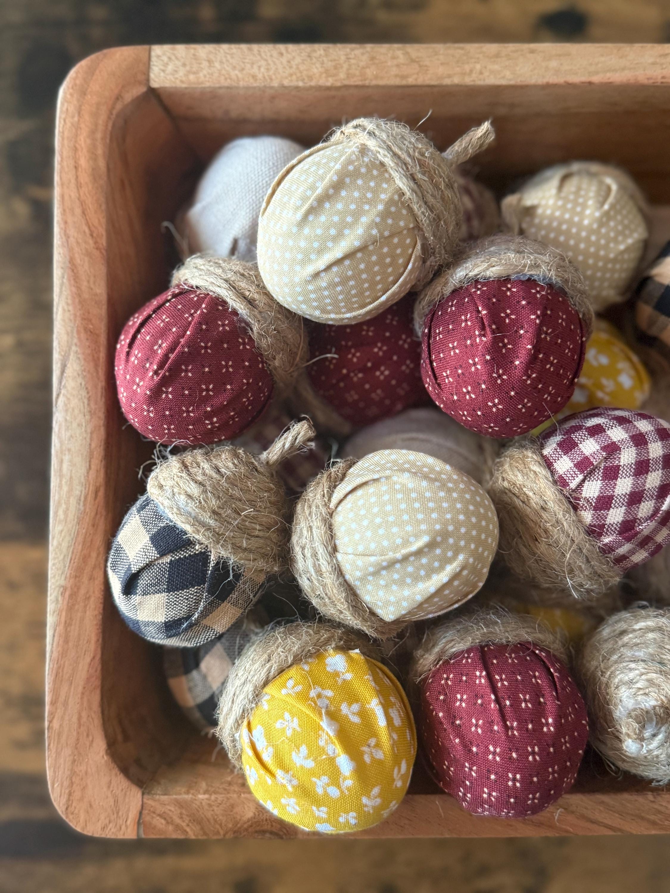 Fall Decor, Acorn, Fabric Acorn, Autumn Decor, Thanksgiving Decor, Bowl ...