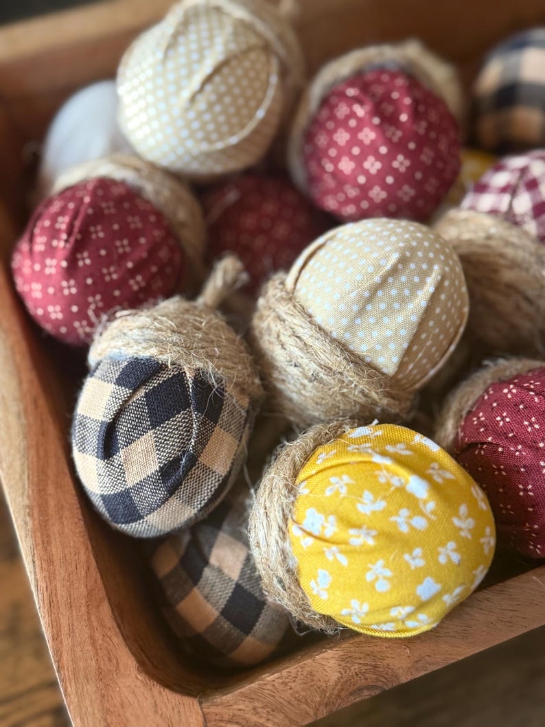 Fall Decor, Acorn, Fabric Acorn, Autumn Decor, Thanksgiving Decor, Bowl ...