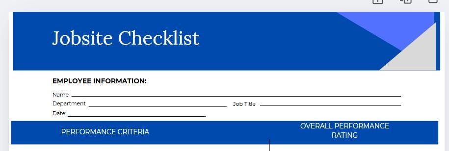 Jobsite Safety Checklist Template | Construction Daily Log Sheet ...
