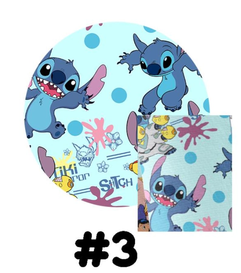 Faux Leather Sheets,disney Style Stitch Print,lilo Stitch Synthetic ...