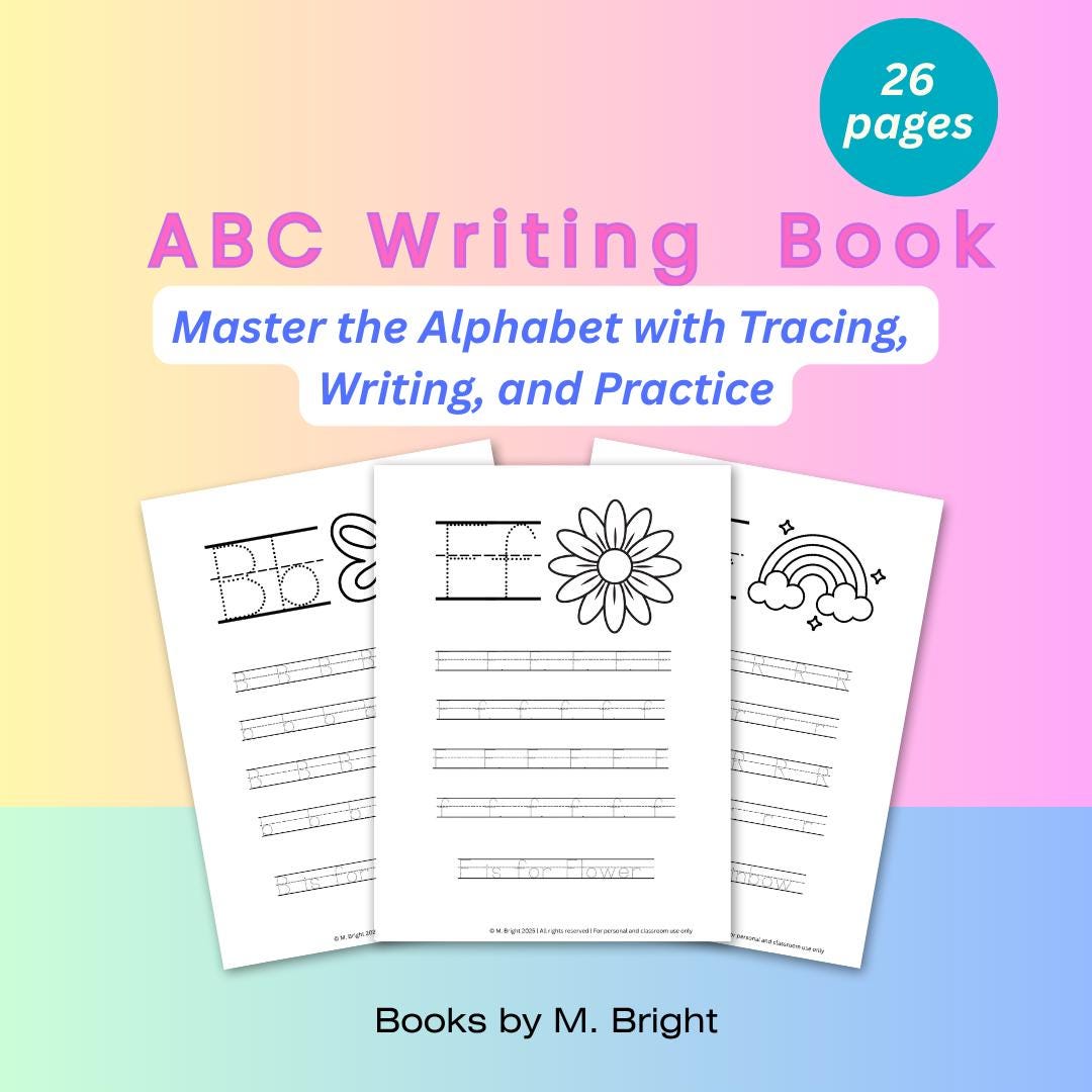 ABC Writing Book for Kids – Alphabet Tracing Workbook for Preschool and ...
