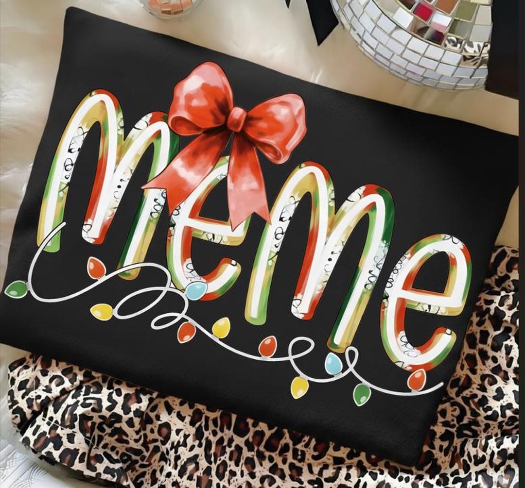 Meme Christmas PNG, Candy Cane Meme PNG, Christmas Lights Pillow Design ...