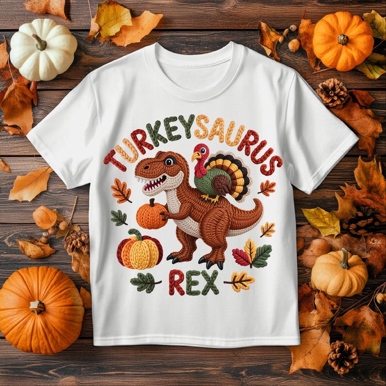 Thanksgiving Yarn Crochet, Dinosaur Thanksgiving Png, Turkey Saurus Rex ...