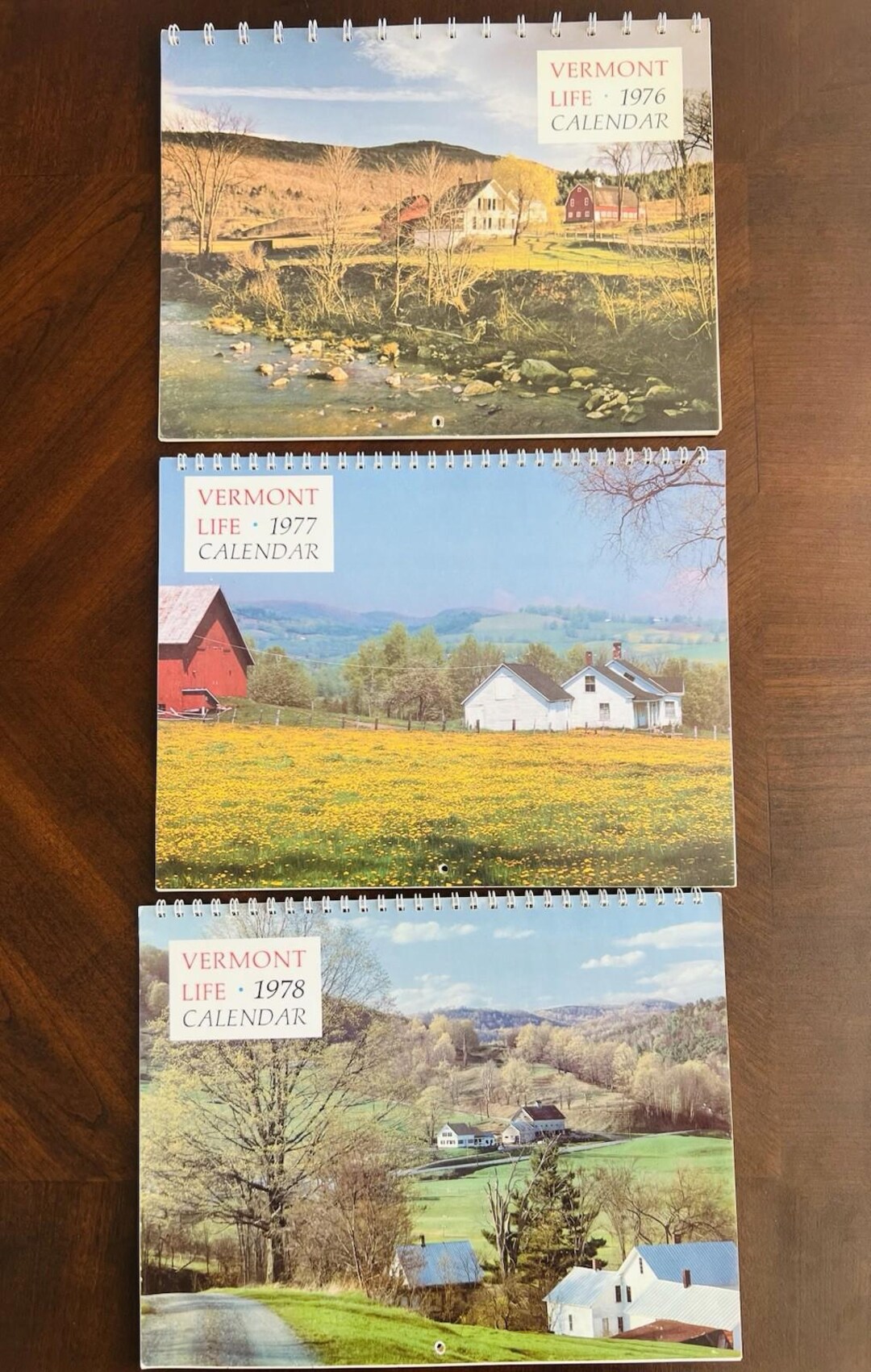 1976, 1977, & 1978 Vermont Life Calendars Fall Autumn New England ...