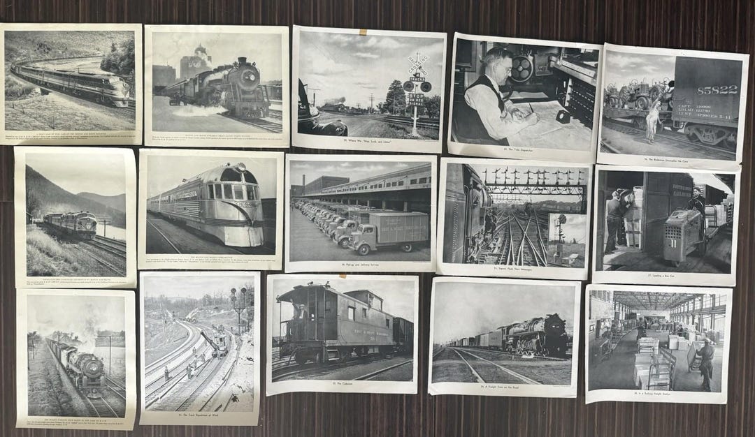 Vintage 1940s Railroad Photos (15) Boston & Maine Freight Trains ...