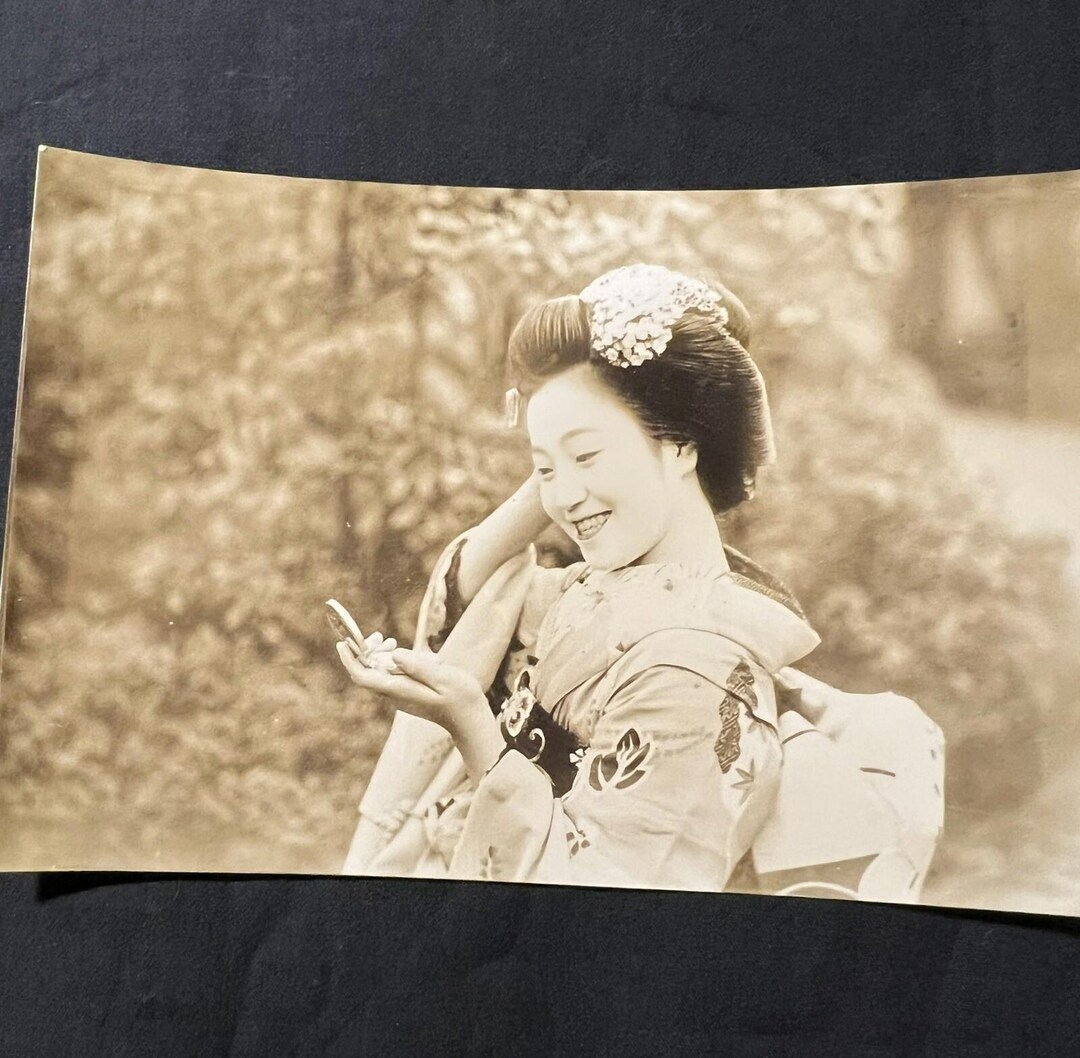 1940s World War II Photograph Geisha Girl Woman Photo Japan Original ...
