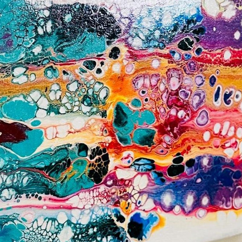 Acrylic Pour Painting - Etsy