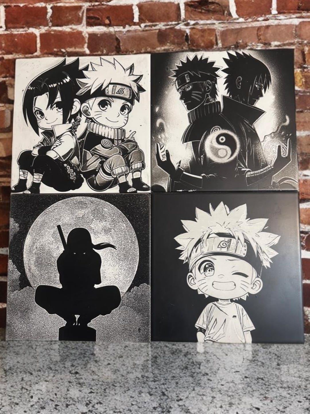 PNG Files for Engraving on Black Painted Tiles 20x20 Cm - Ninja ...
