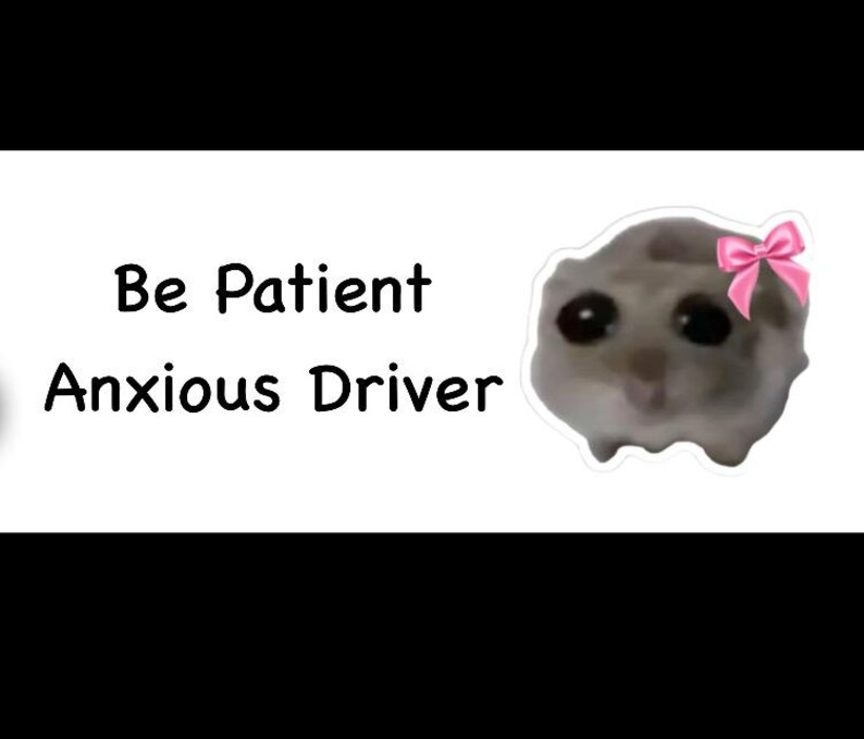 Sad Hamster Meme Bumper Magnet for Vehicles Anxious Driver - Etsy
