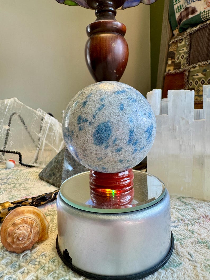 K2 Sphere 2.25" | Azurite in Granite Crystal Ball Specimen - Etsy