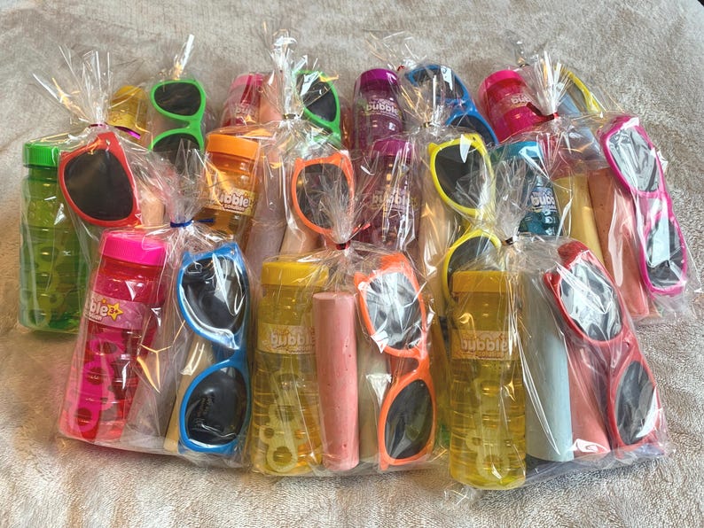 Fun in the Sun Pack: Bubbles, Beach Ball, Sunglasses & Chalk - Summer ...