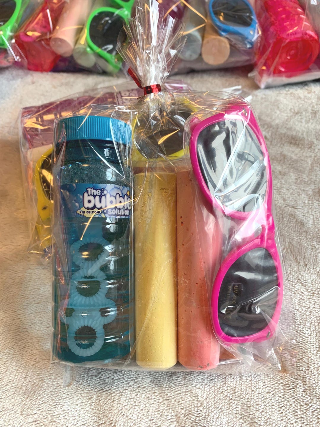Fun in the Sun Pack: Bubbles, Beach Ball, Sunglasses & Chalk - Summer ...
