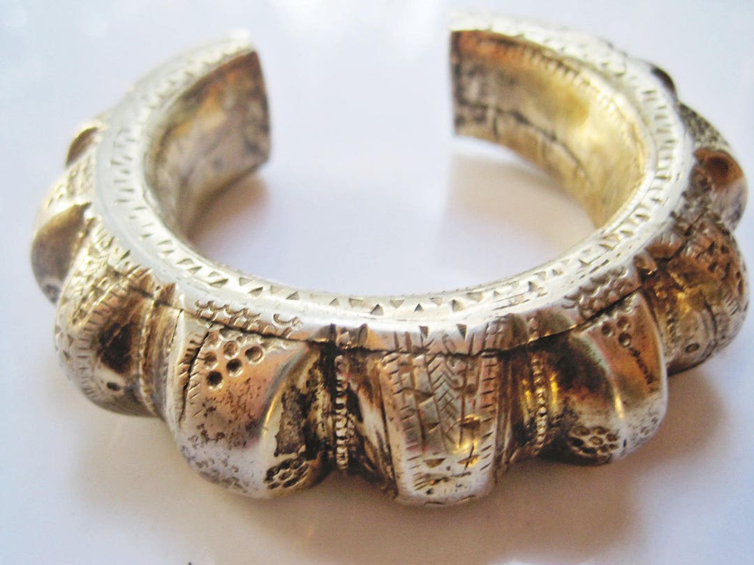 Omani Silver Tribal Cuff With a Gold Wash - Etsy