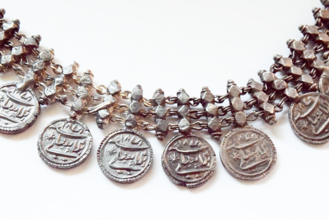Indian Silver Coin Necklace - Etsy