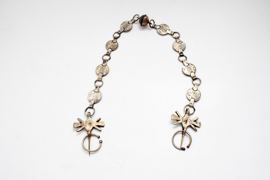 Berber Fibula Set From Morocco With a Spanish Coin Chain - Etsy