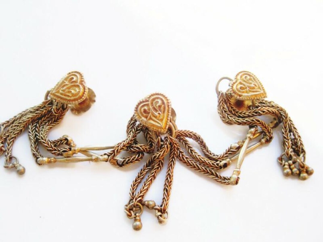 Vintage Indian Button Set Silver With Gold Gilt - Etsy