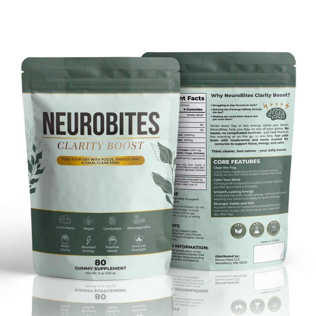 Focus & Clarity Gummies – Neurobites Vegan Nootropic Blend With Lion’s ...