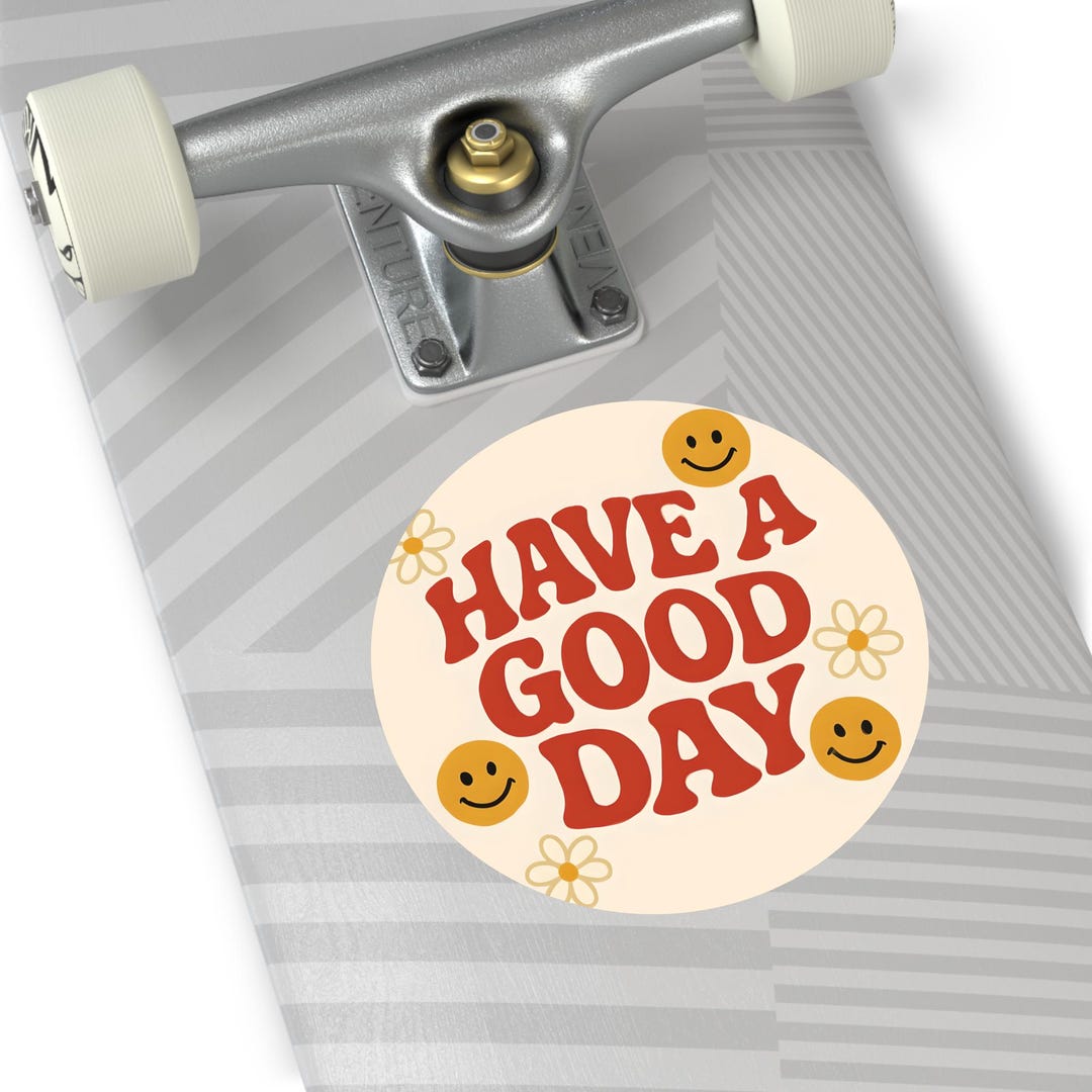 Cheerful Round Vinyl Stickers, Positive Vibes, Motivational Stickers ...