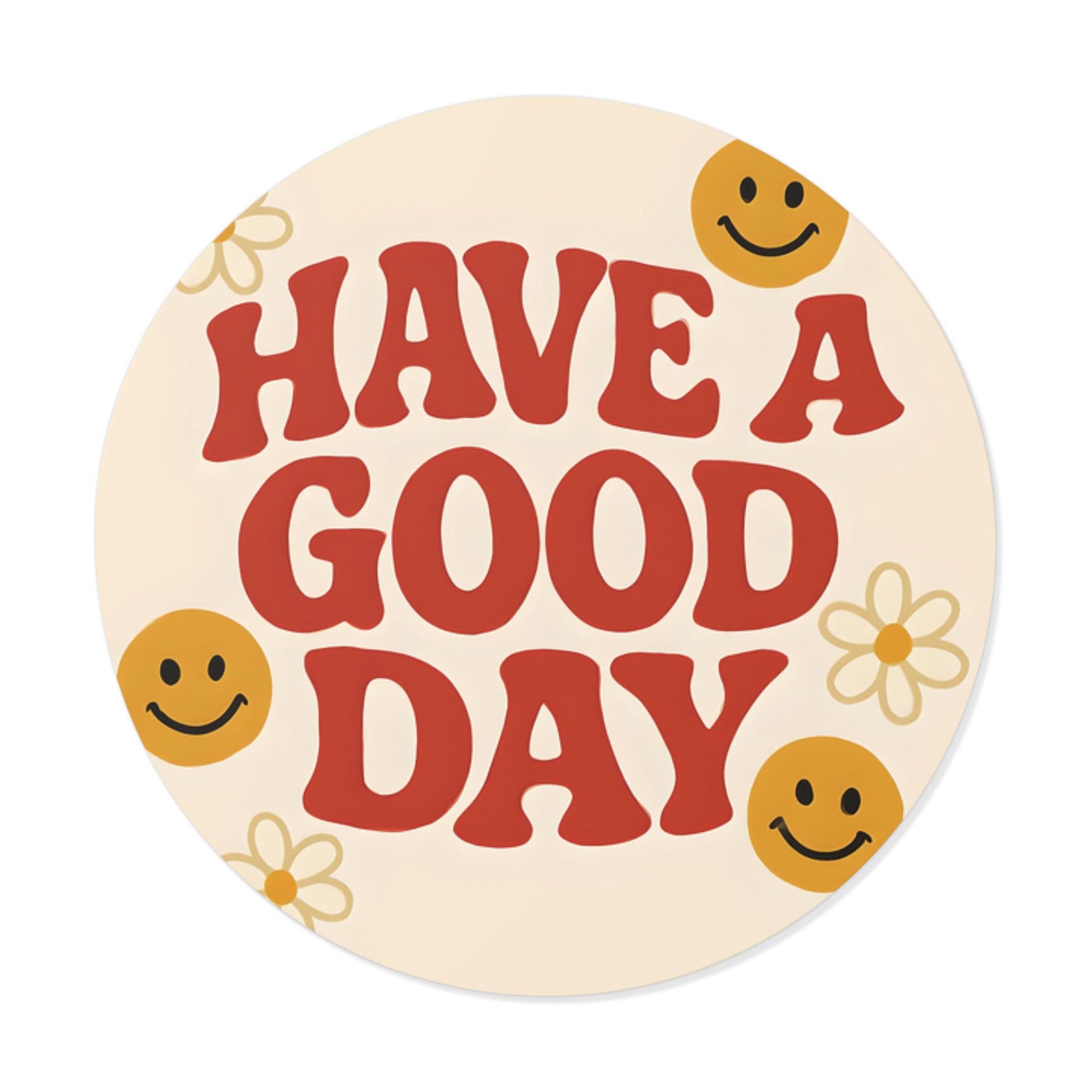 Cheerful Round Vinyl Stickers, Positive Vibes, Motivational Stickers ...