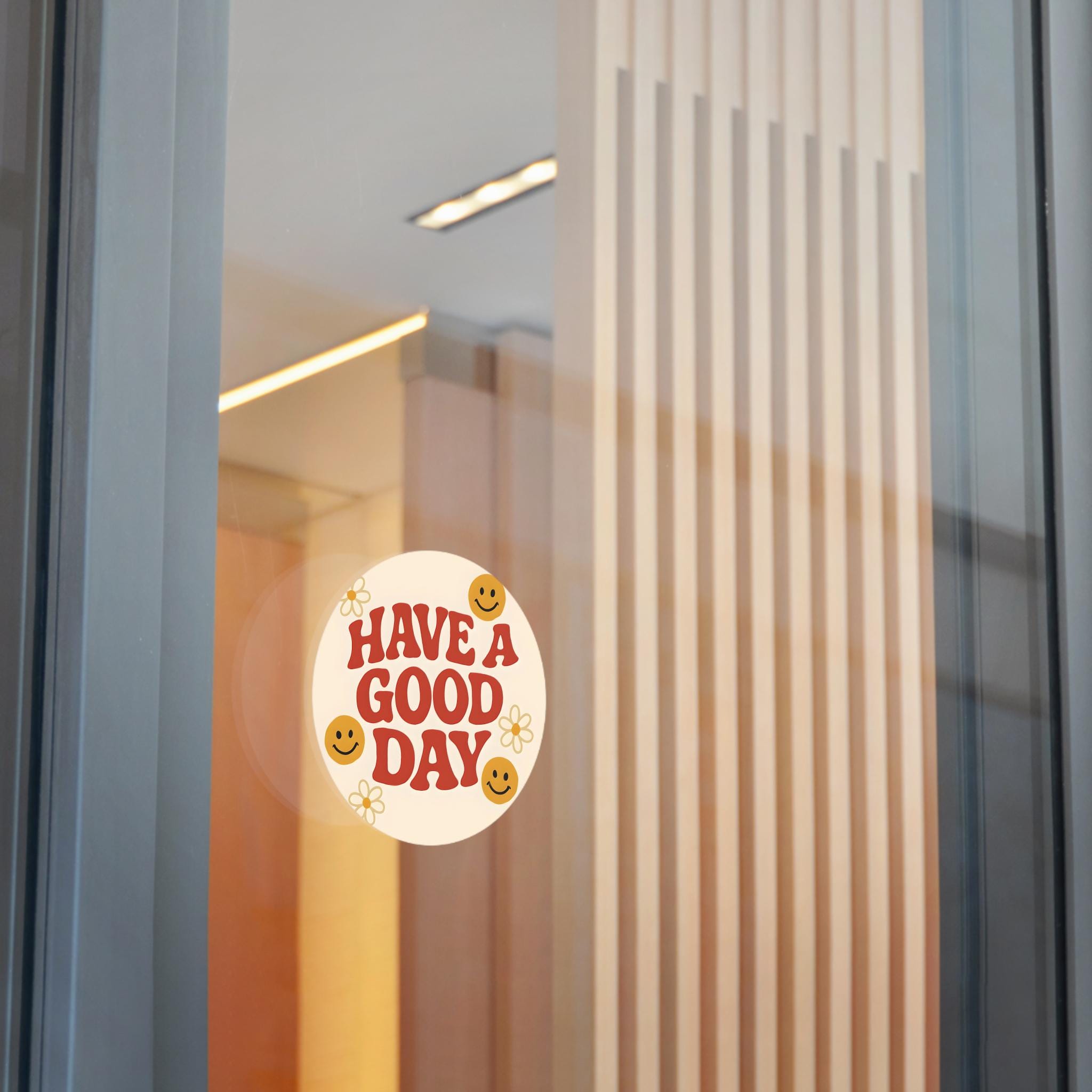 Cheerful Round Vinyl Stickers, Positive Vibes, Motivational Stickers ...