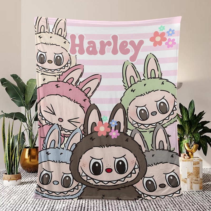 Labubu Throw Blanket - Etsy