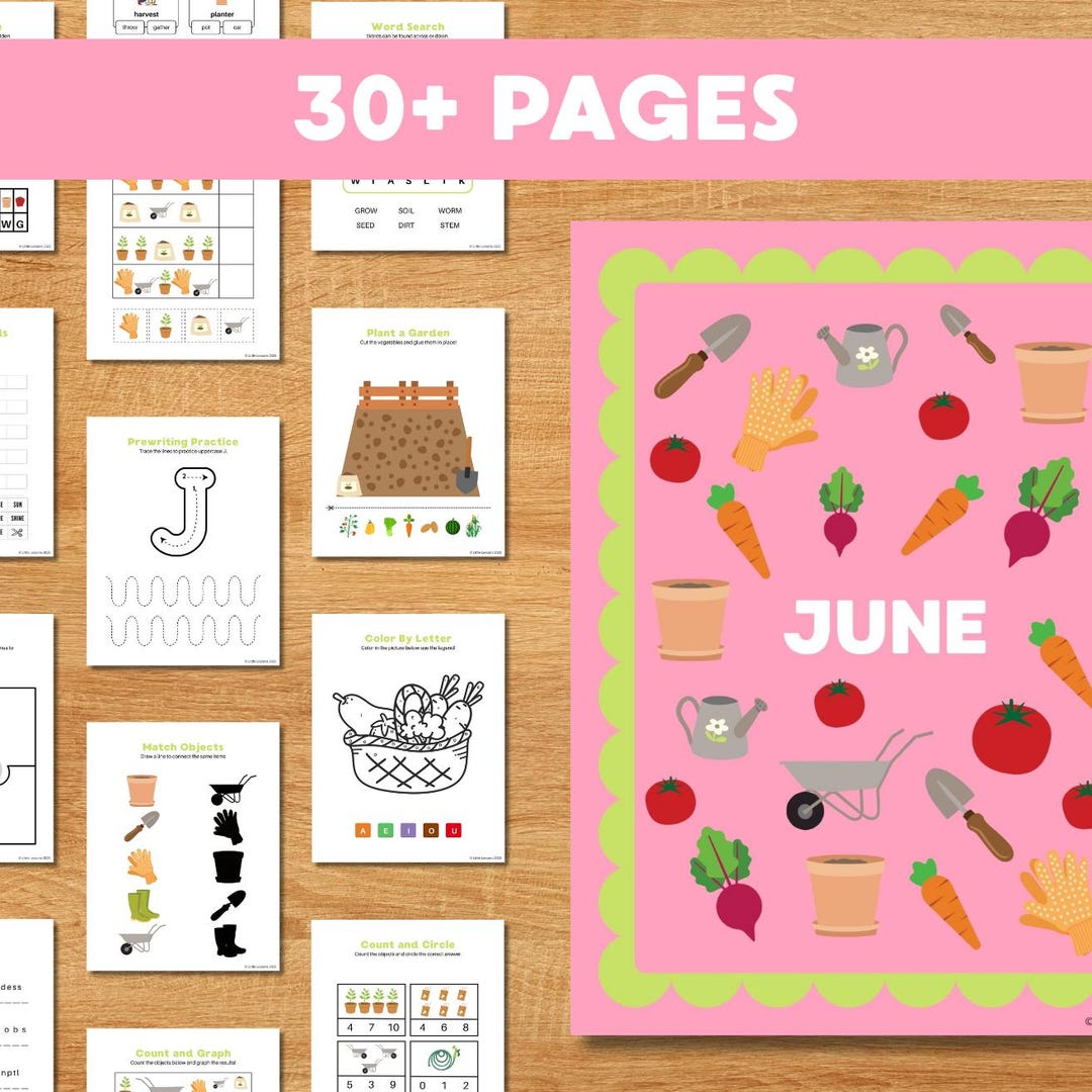 June Study Unit Homeschool Morning Menu Printable Lessons Summer Study ...